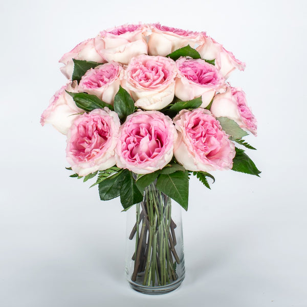 Pink Roses In A Vase - MY BASKETS